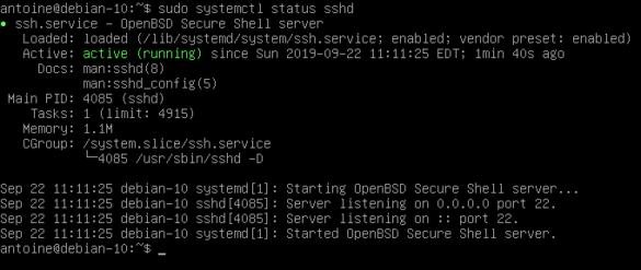 How To Install and Enable SSH Server on Debian 10
